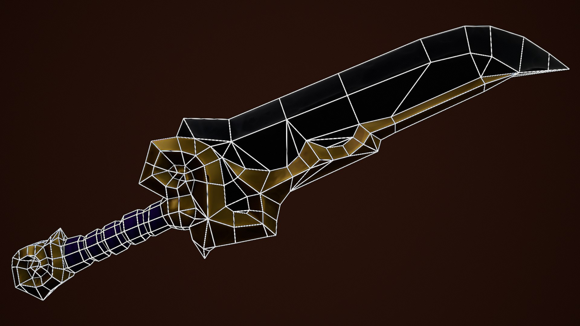 Stylize Sword With Gold 3D - TurboSquid 2053950
