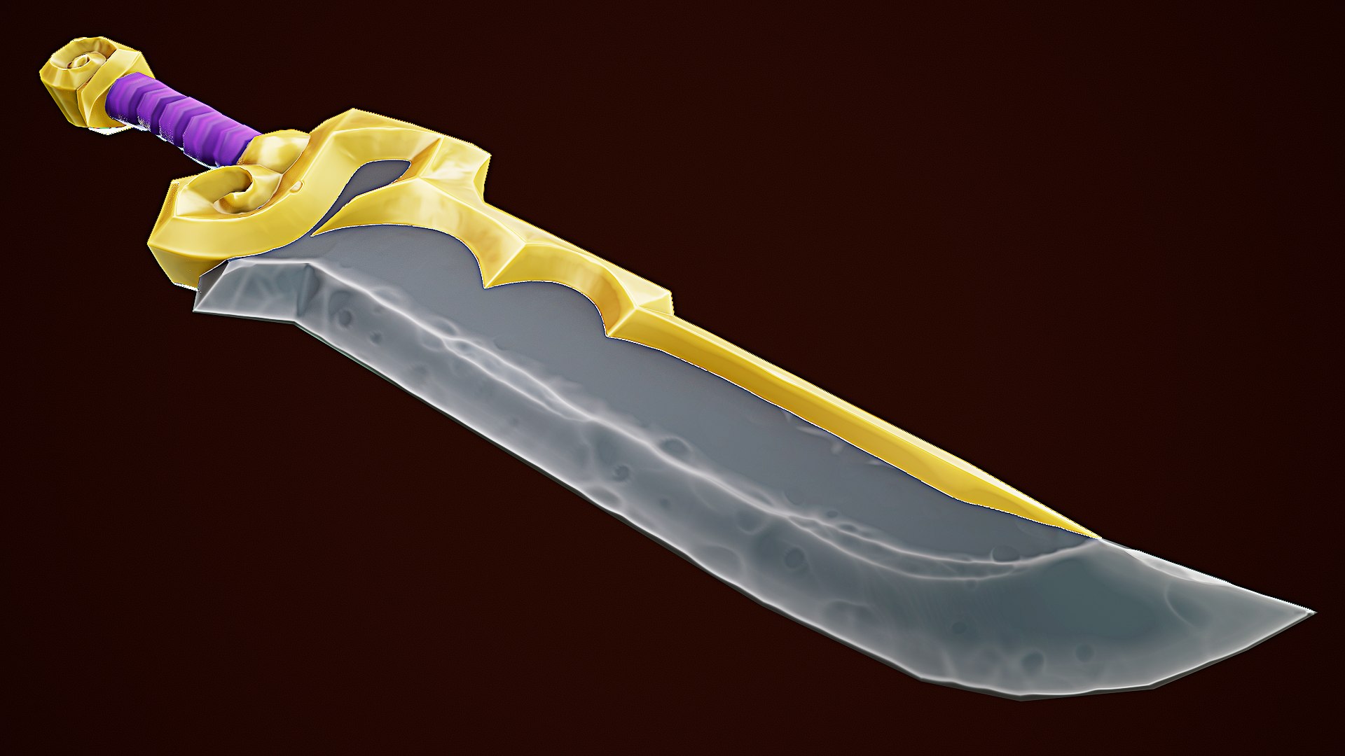 Stylize Sword With Gold 3D - TurboSquid 2053950