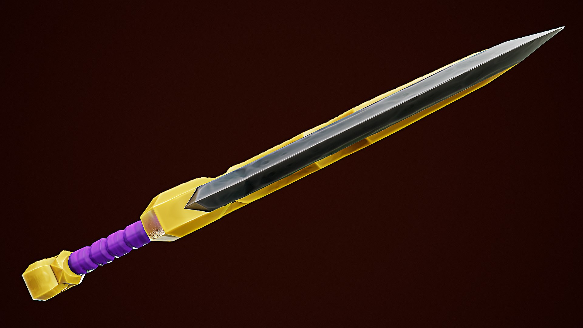 Stylize Sword With Gold 3D - TurboSquid 2053950