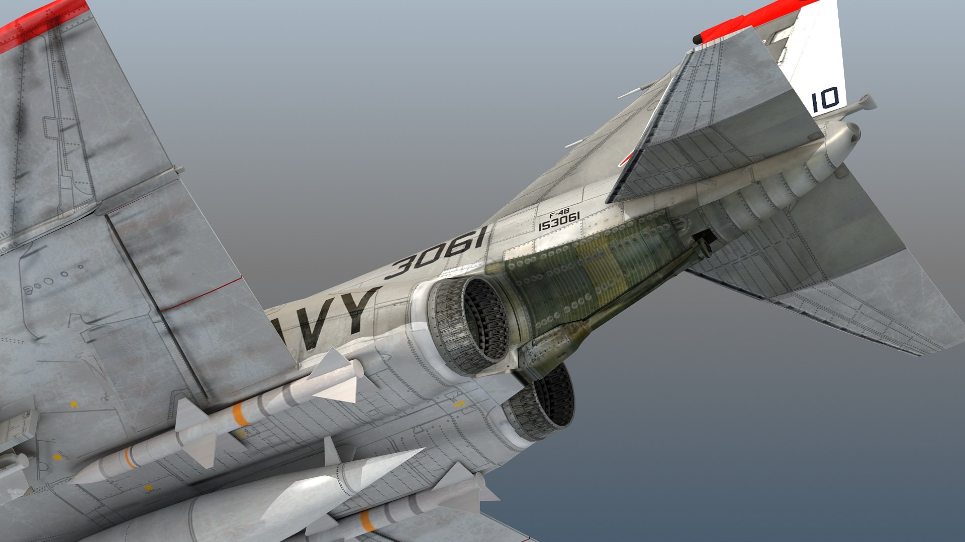 F4 B NAVY Phantom II Red Rippers VF-11 USS Forrestal 3D - TurboSquid ...