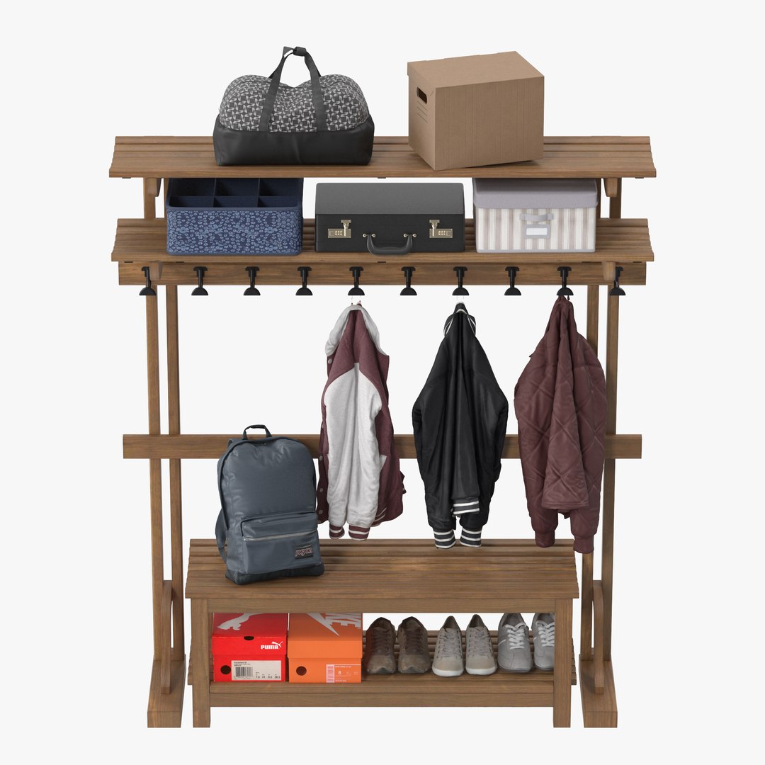 3D Declan Entry Hall Tree - TurboSquid 1408560