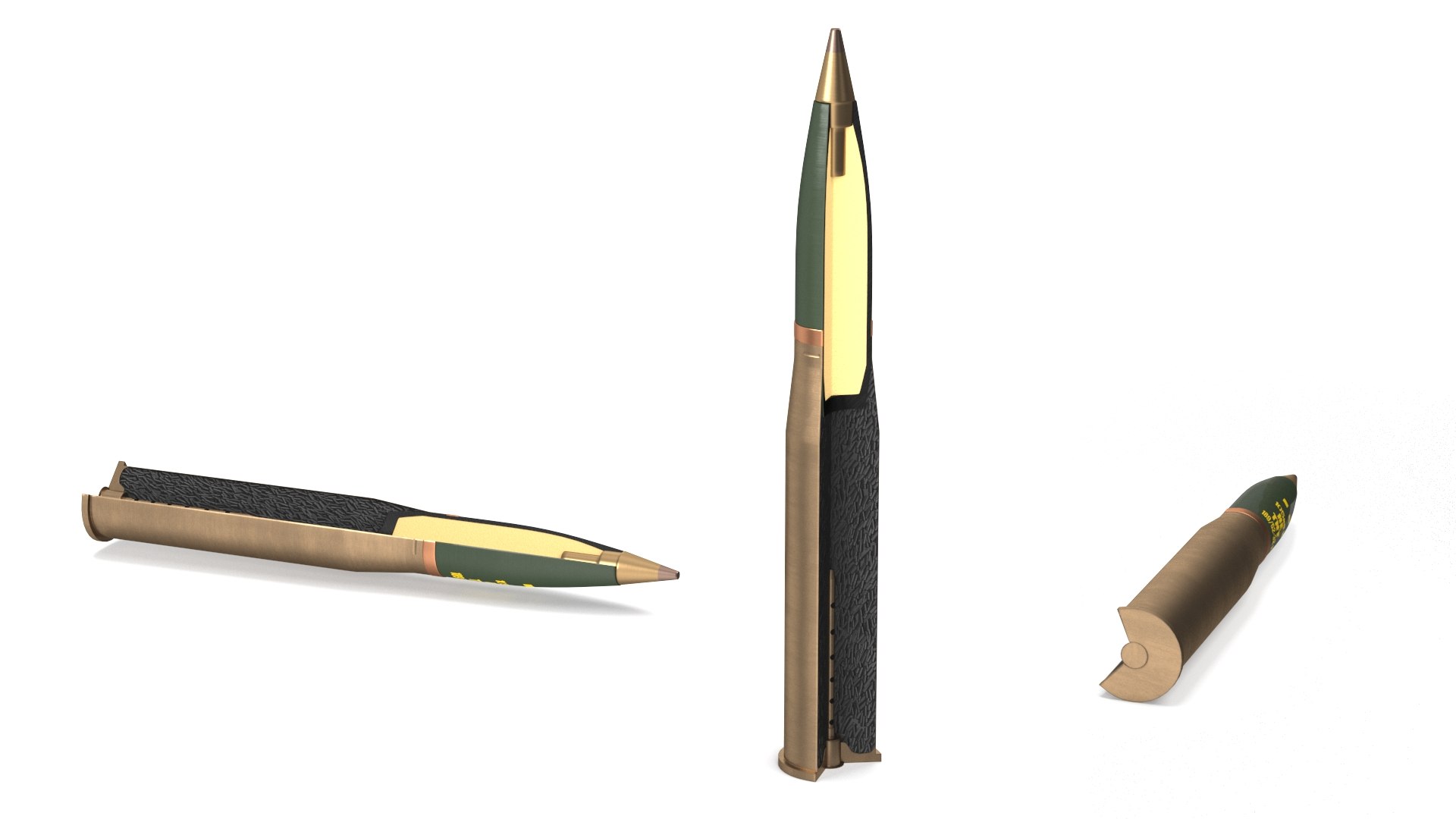 3D Fuzed Fragmentation Projectile In Section Model - TurboSquid 2224919