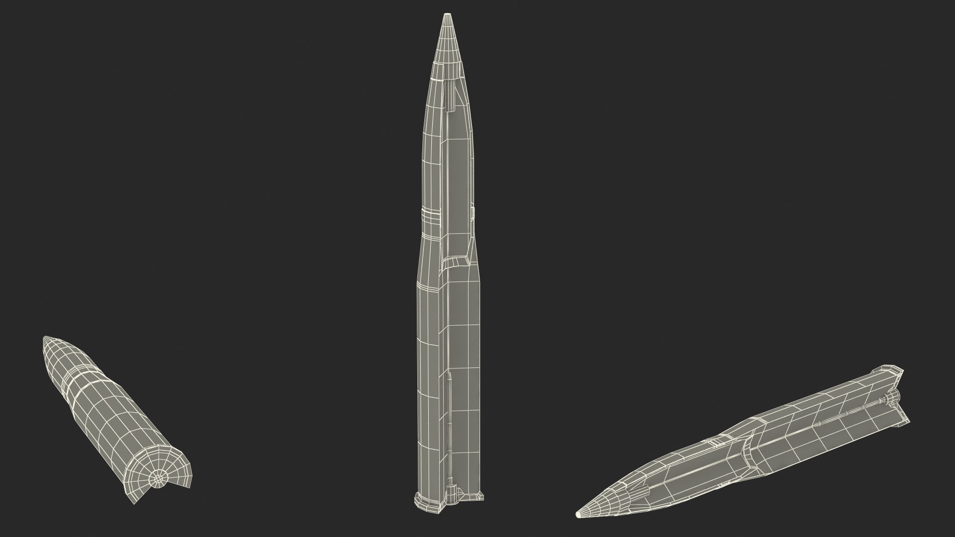 3D Fuzed Fragmentation Projectile In Section Model - TurboSquid 2224919