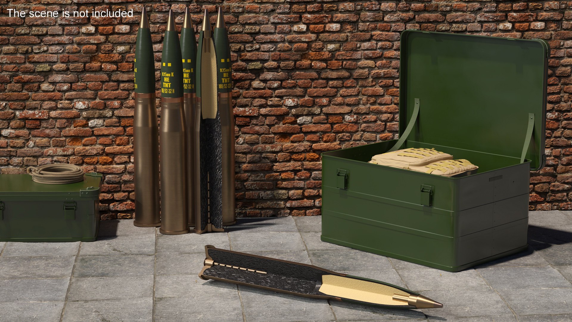 3D Fuzed Fragmentation Projectile In Section Model - TurboSquid 2224919