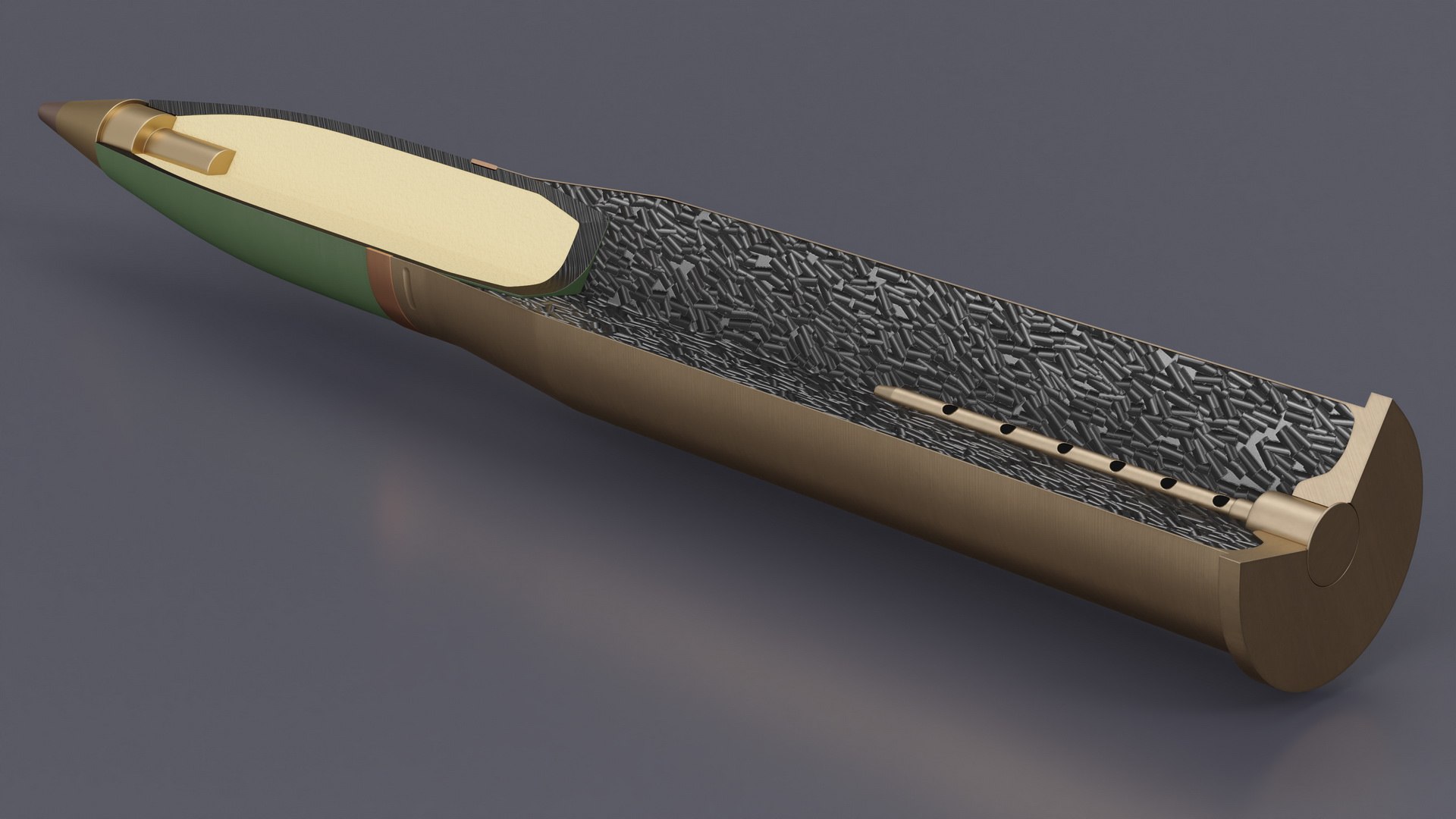 3D Fuzed Fragmentation Projectile In Section Model - TurboSquid 2224919
