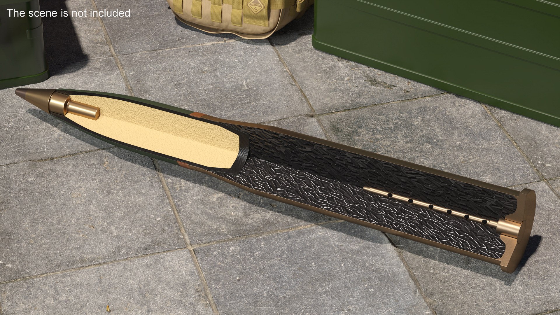 3D Fuzed Fragmentation Projectile In Section Model - TurboSquid 2224919