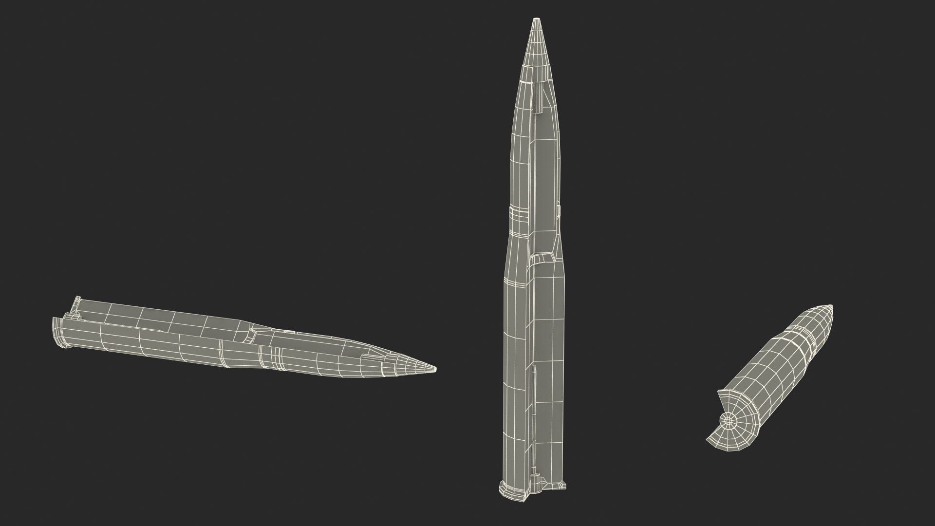 3D Fuzed Fragmentation Projectile In Section Model - TurboSquid 2224919