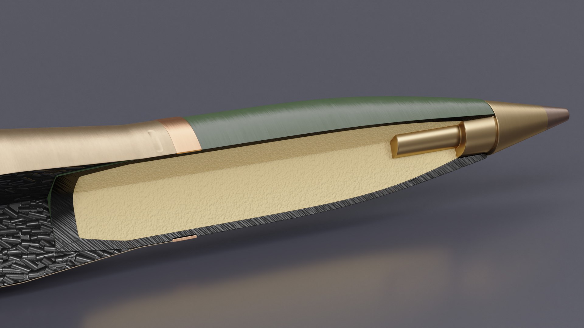 3D Fuzed Fragmentation Projectile In Section Model - TurboSquid 2224919