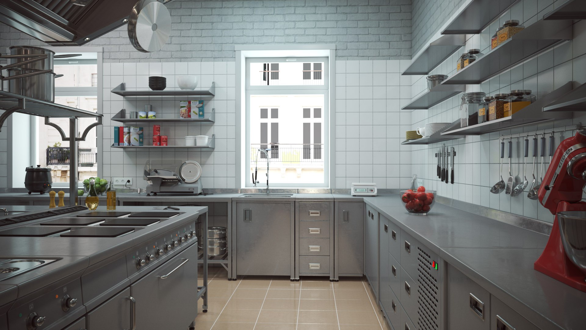 3d Commercial Kitchen Model