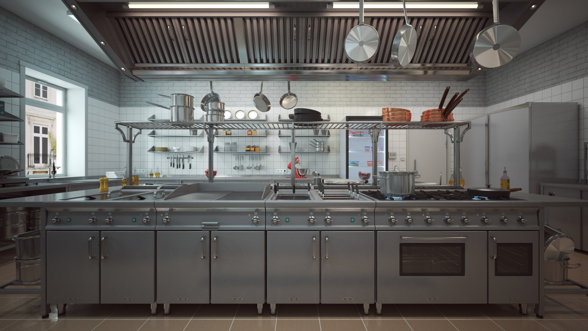 3d Commercial Kitchen Model