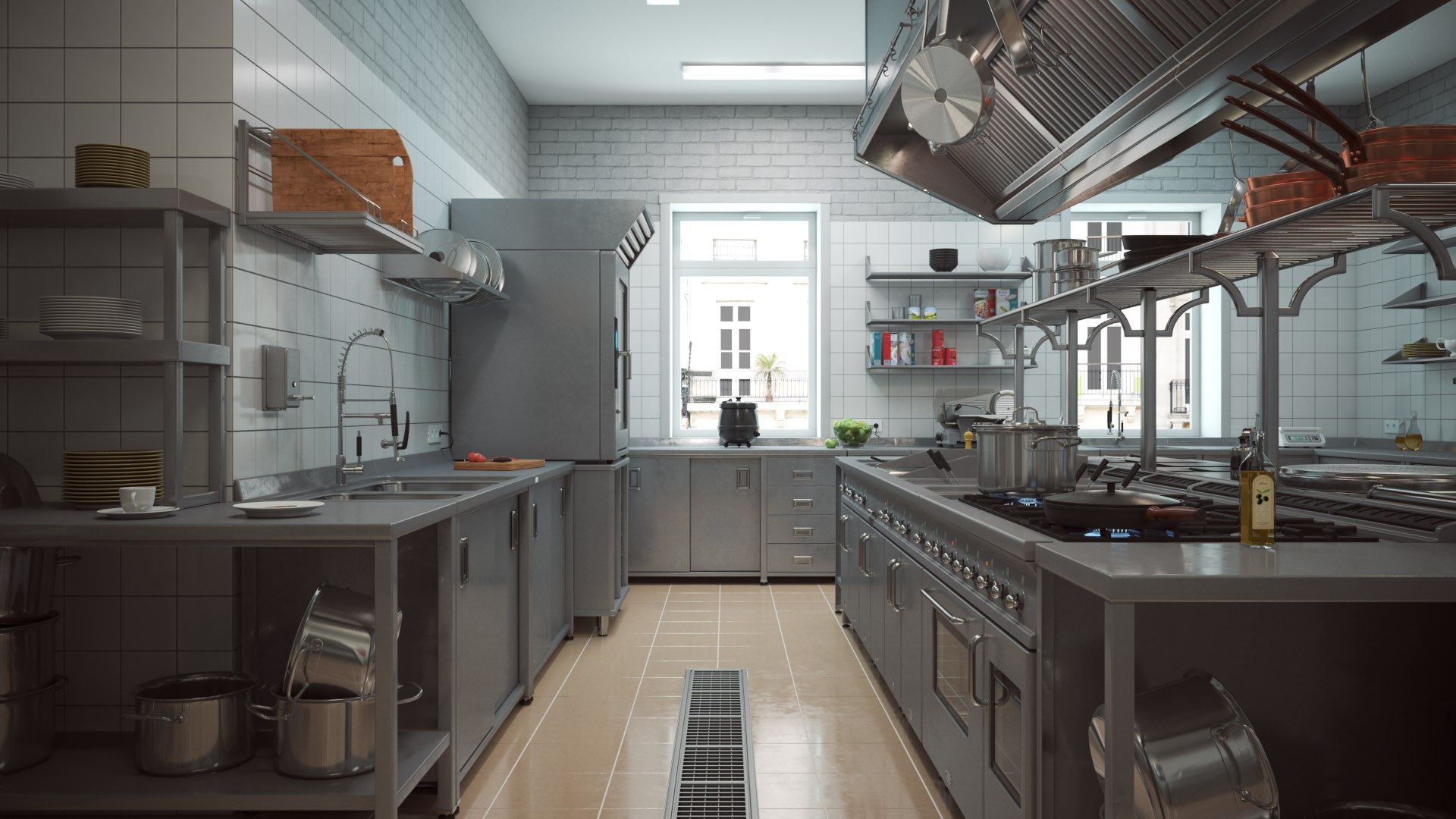 3d Commercial Kitchen Model