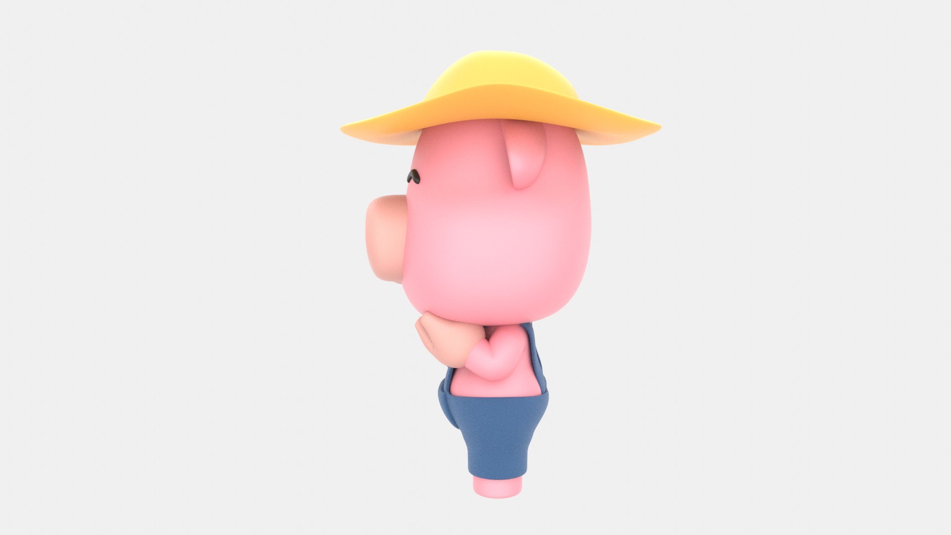 3D Cute Pig 3D Illustration Model - TurboSquid 2239215