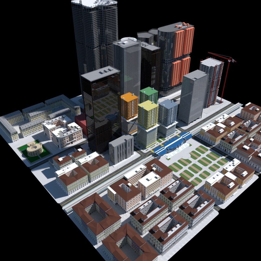 City Skyscraper Buildings 3D Model - TurboSquid 1334119