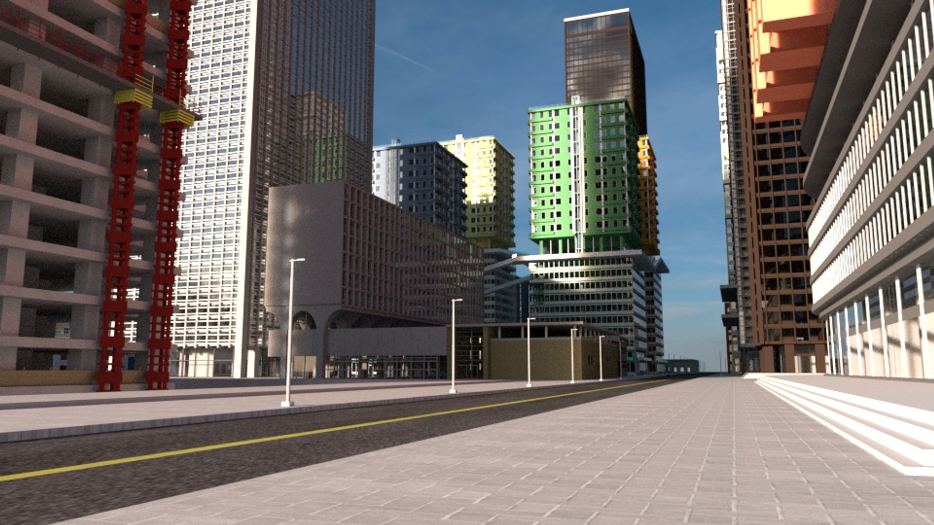 City Skyscraper Buildings 3D Model - TurboSquid 1334119