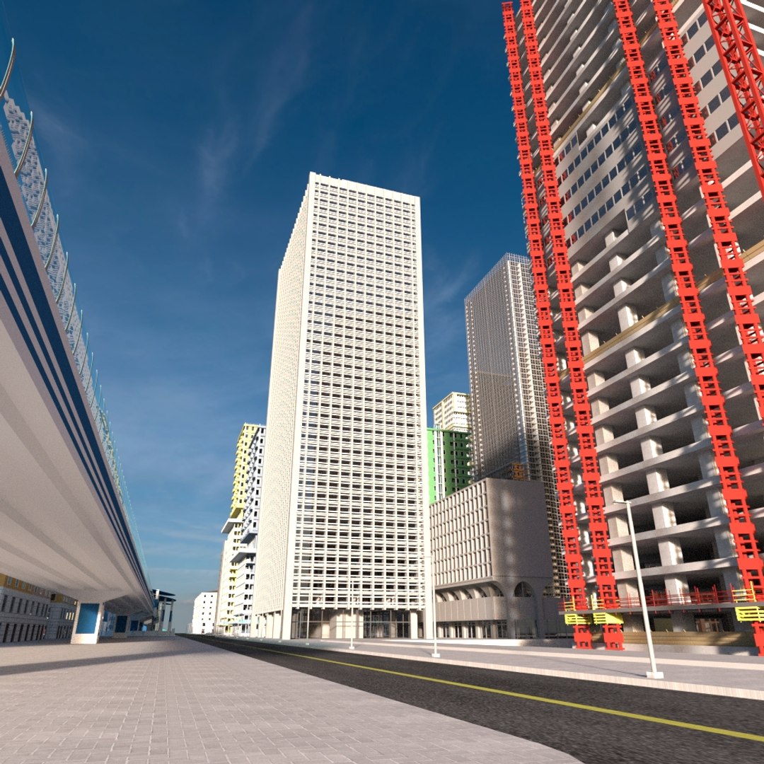 City Skyscraper Buildings 3D Model - TurboSquid 1334119