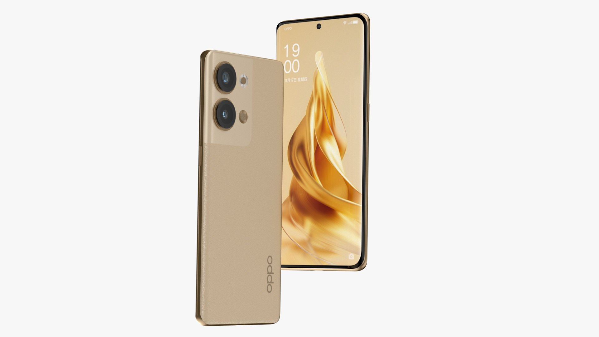 OPPO Reno 9 Pro Gold 3D Model - TurboSquid 1994017