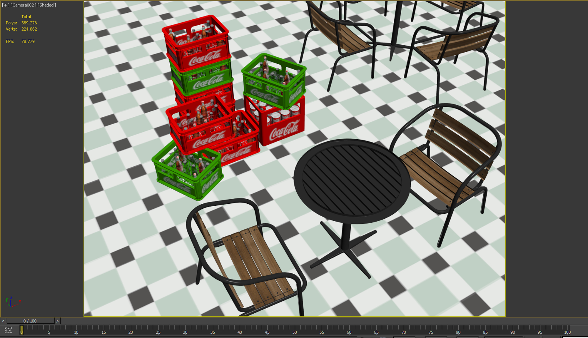 modelo 3d Cesta de almacenamiento de refrescos, combinación grande de ...