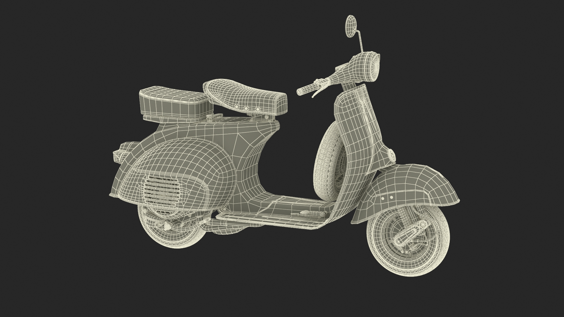 3D Vintage Scooter Orange Model - TurboSquid 2250088