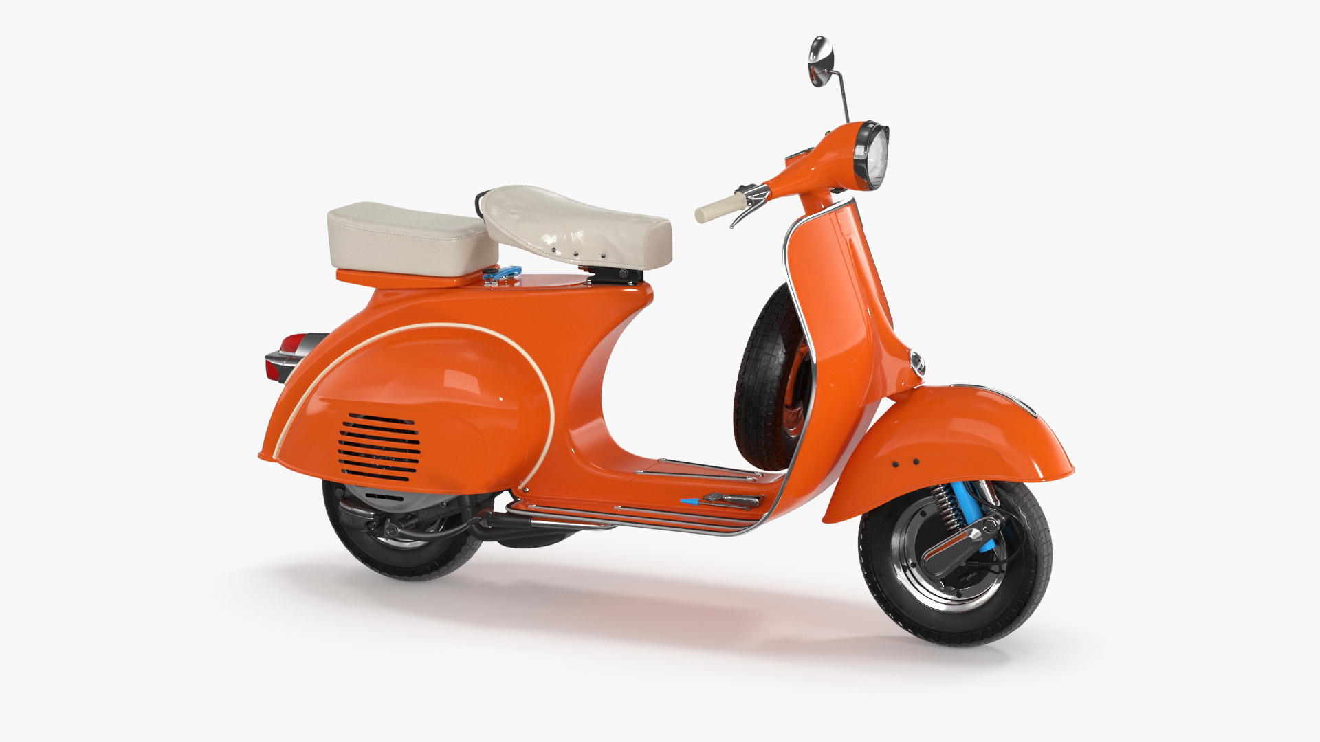 3D Vintage Scooter Orange Model - TurboSquid 2250088