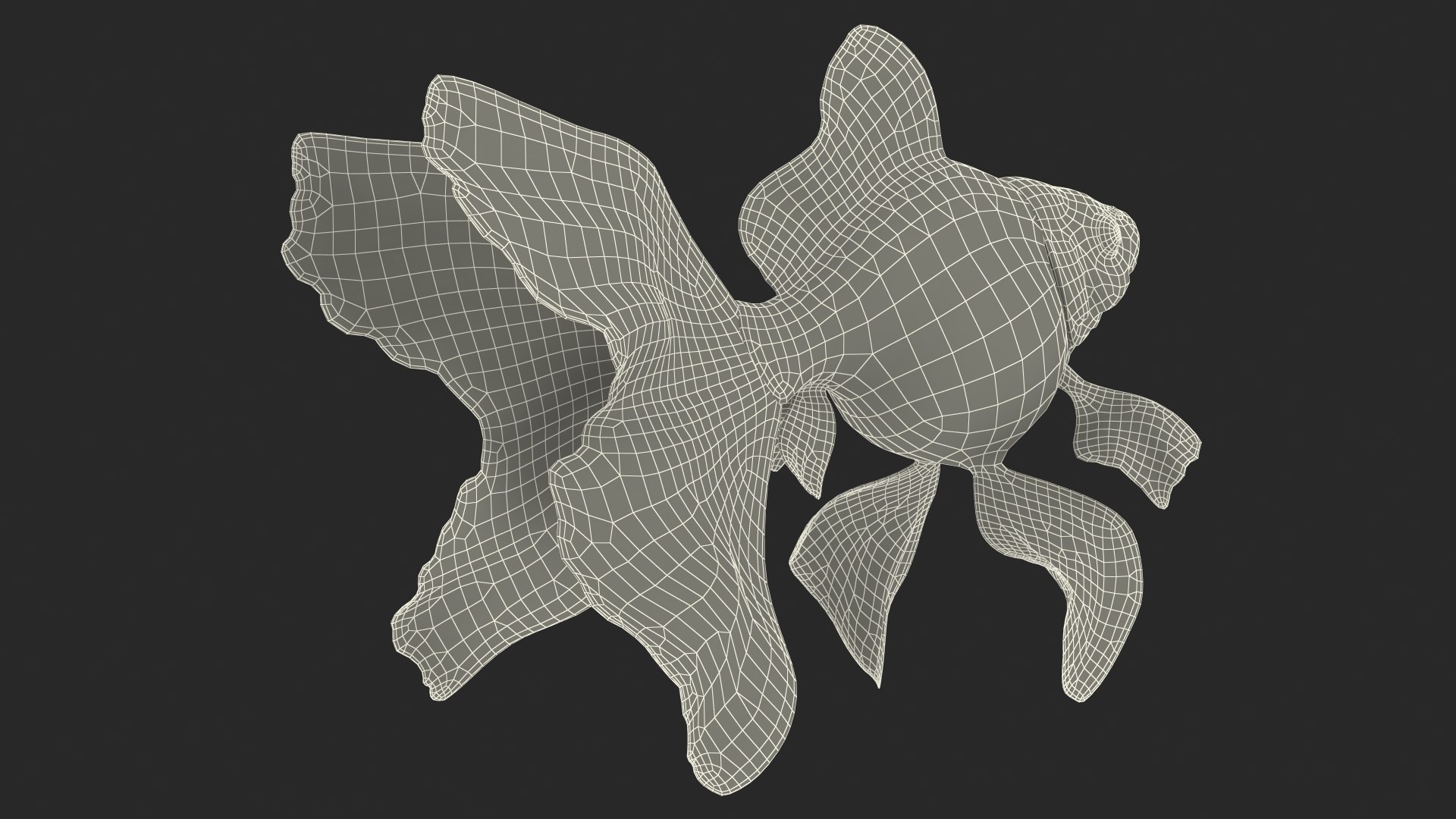 3D White Goldfish Aquarium Fish Swimming Pose - TurboSquid 1762685