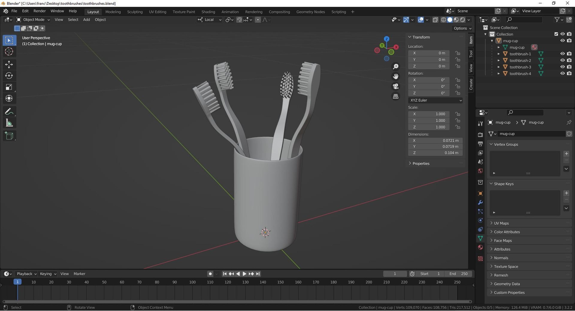 3D Toothbrushes Model - TurboSquid 1983396