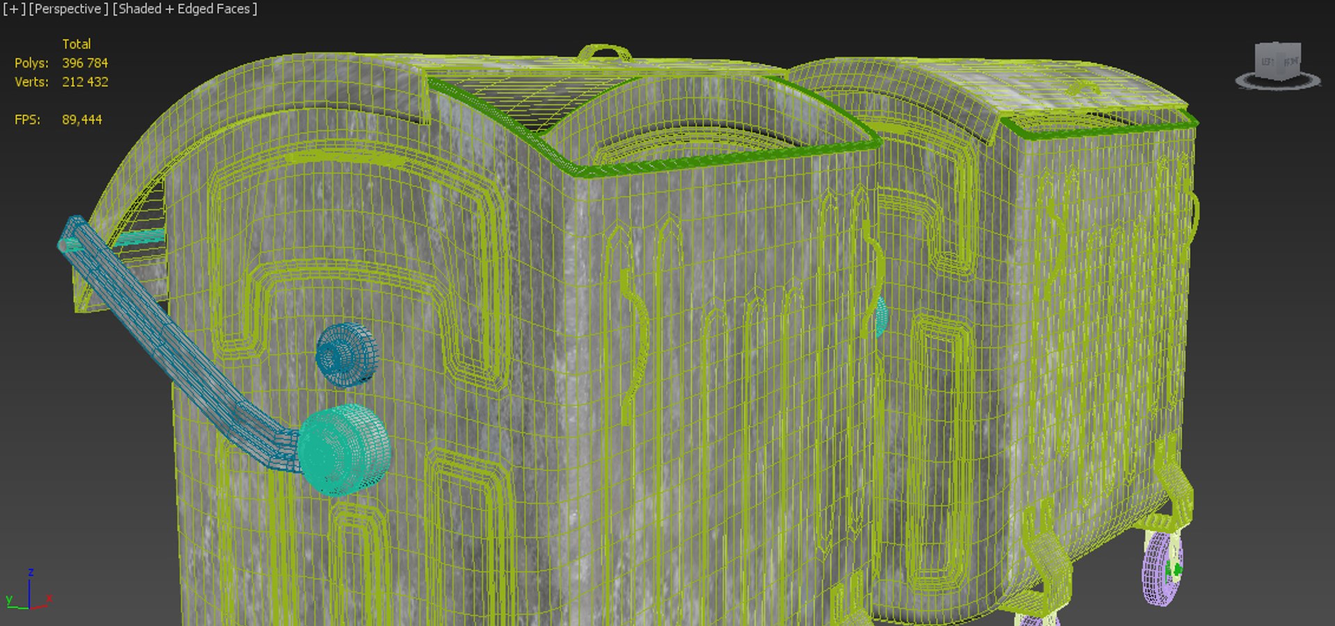 3d trash exterior contains