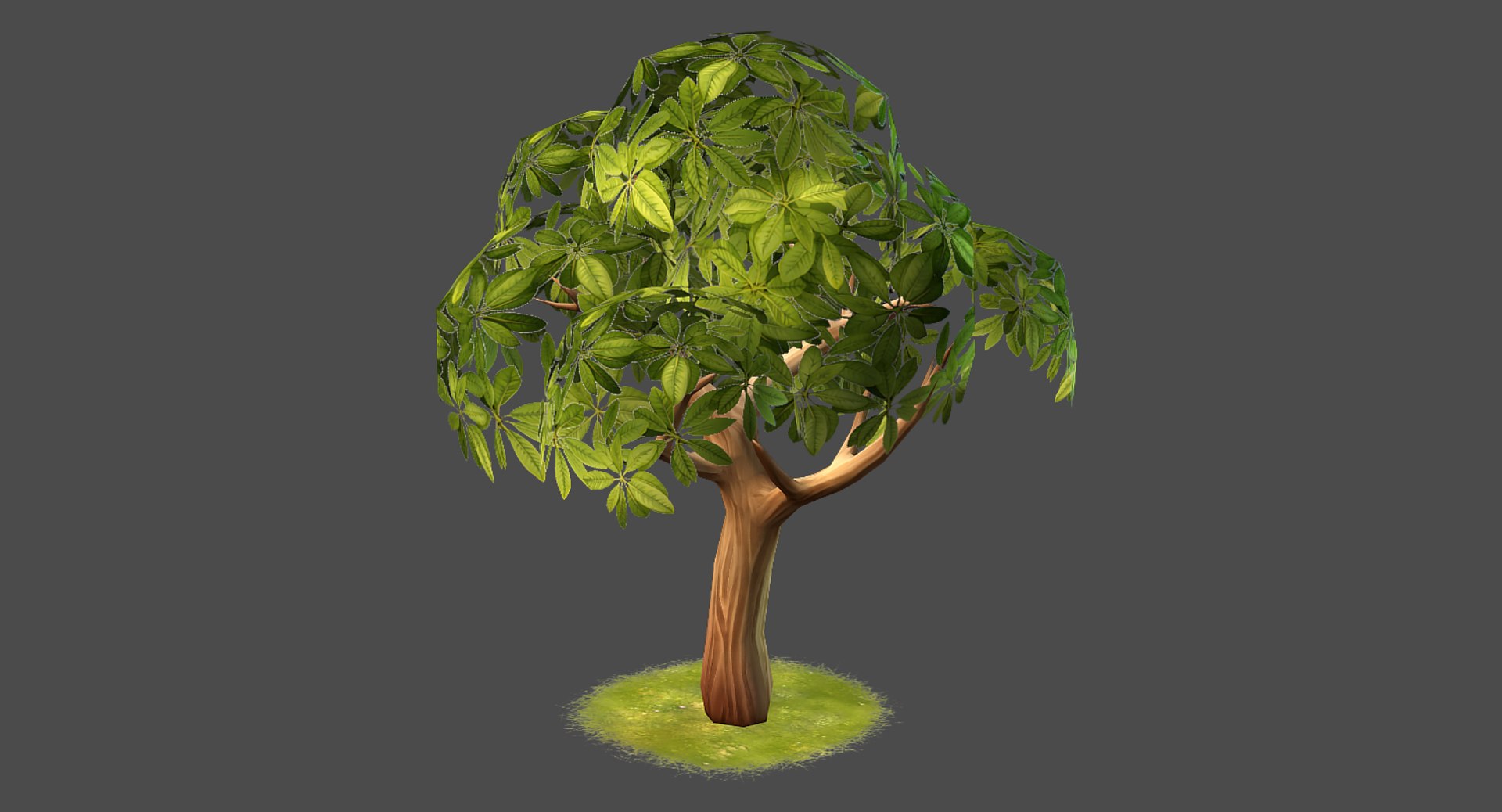 Cartoon Tree 01 3d Model