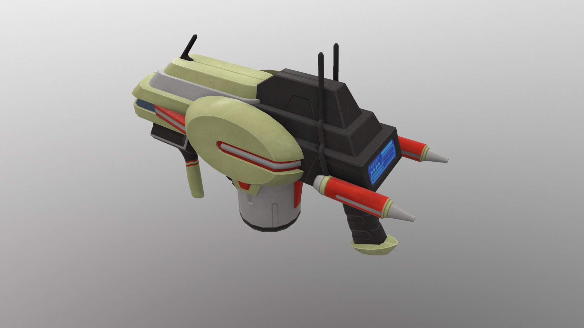 Disc Machine Gun Level 4 3D Model - TurboSquid 2190972