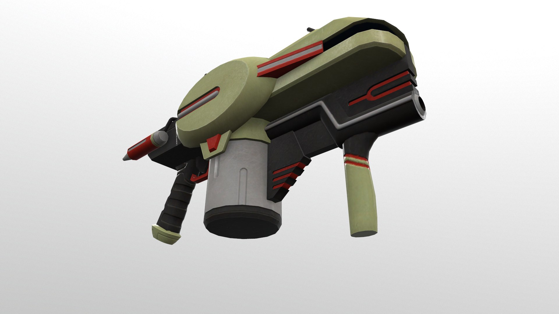 Disc Machine Gun Level 4 3D Model - TurboSquid 2190972