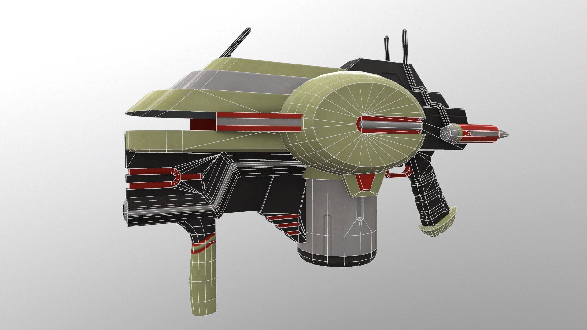 Disc Machine Gun Level 4 3D Model - TurboSquid 2190972