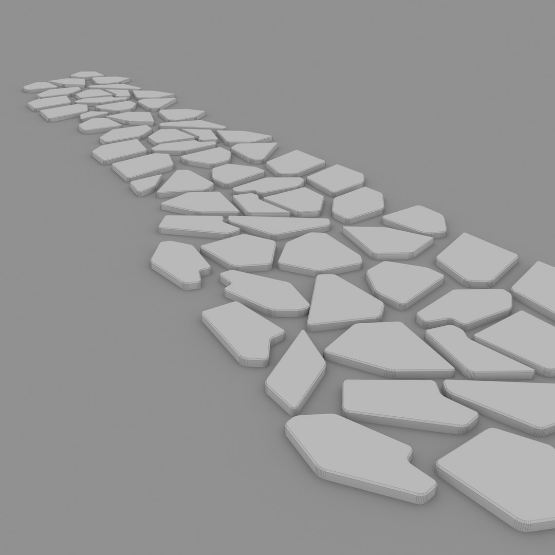 3D 3d Stone Way - TurboSquid 1719863