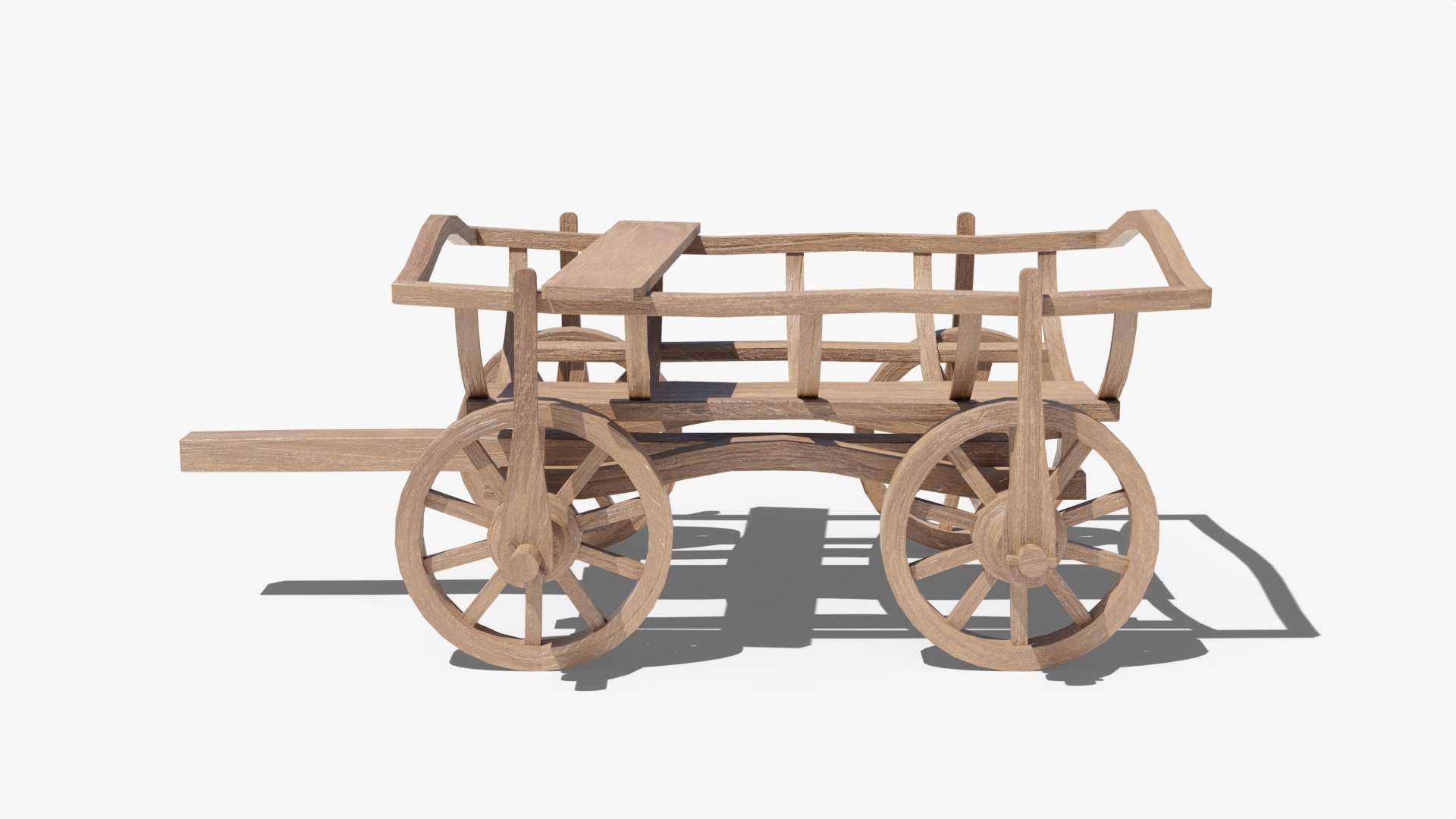 3D Ukrainian Wooden Cart - TurboSquid 2212435