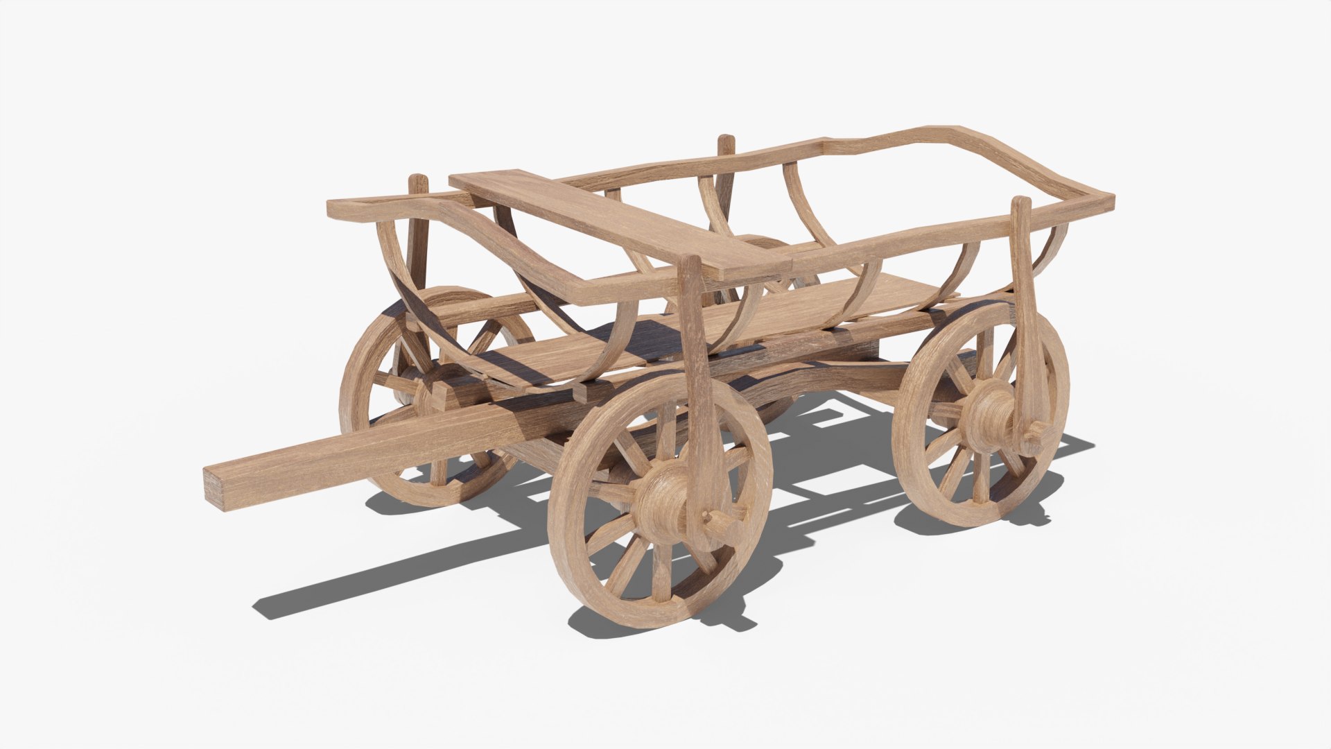 3D Ukrainian Wooden Cart - TurboSquid 2212435