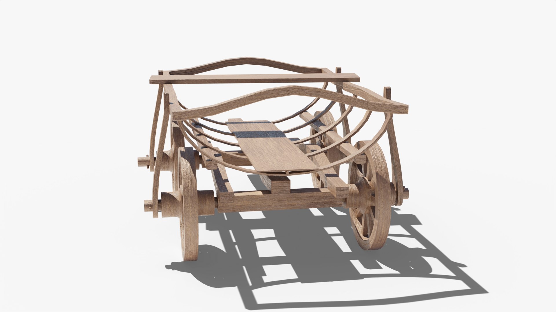 3D Ukrainian Wooden Cart - TurboSquid 2212435