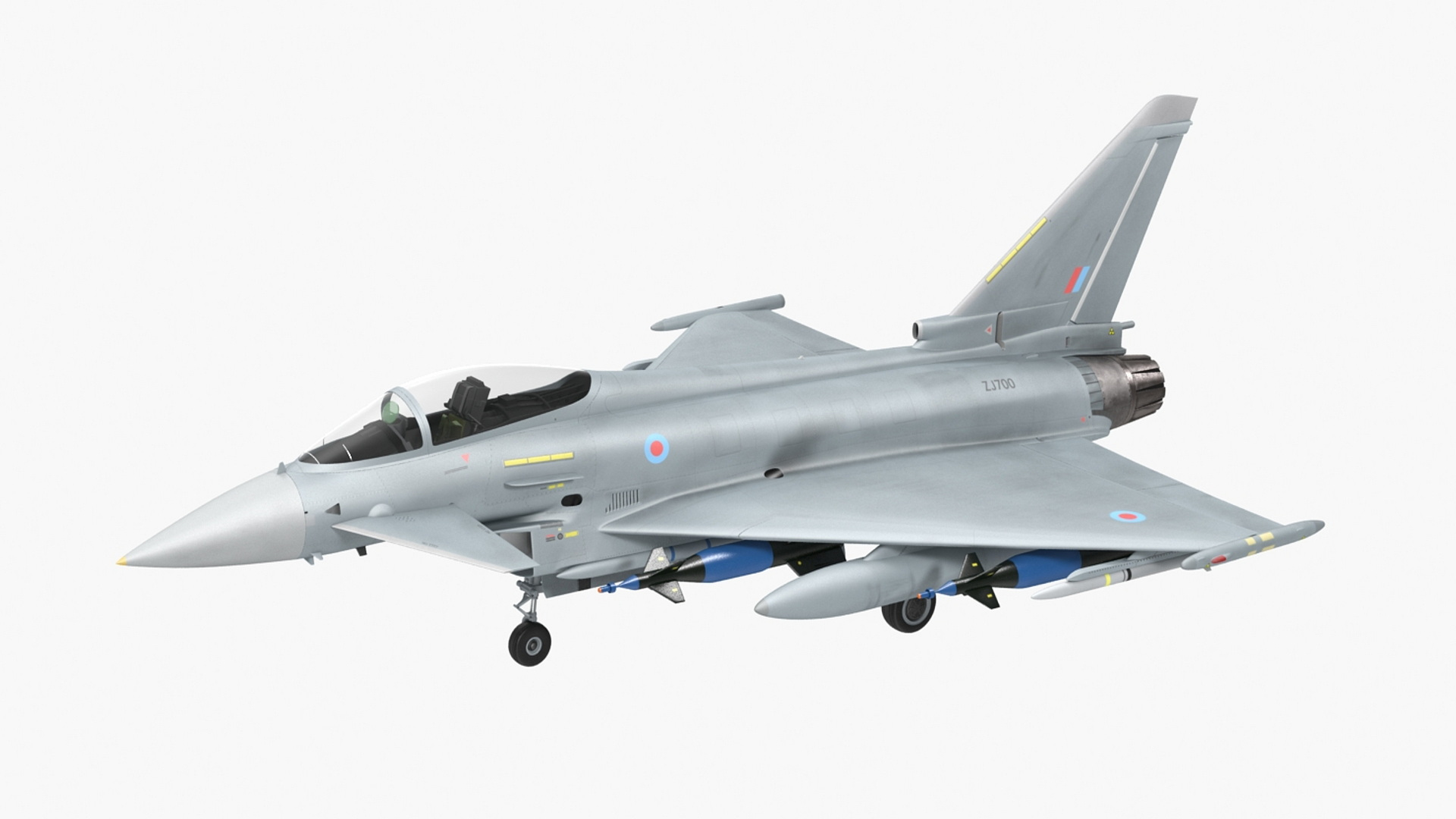 Eurofighter Typhoon Jet With Weaponry Rigged 3D Model - TurboSquid 2378244