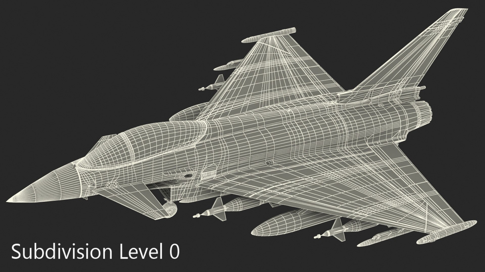 Eurofighter Typhoon Jet With Weaponry Rigged 3D Model - TurboSquid 2378244
