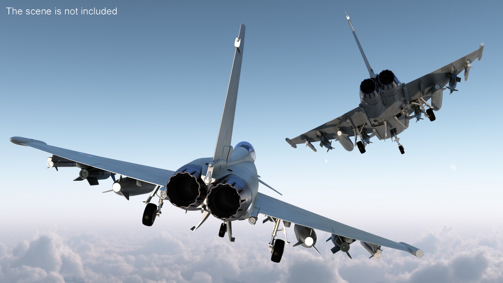 Eurofighter Typhoon Jet With Weaponry Rigged 3D Model - TurboSquid 2378244