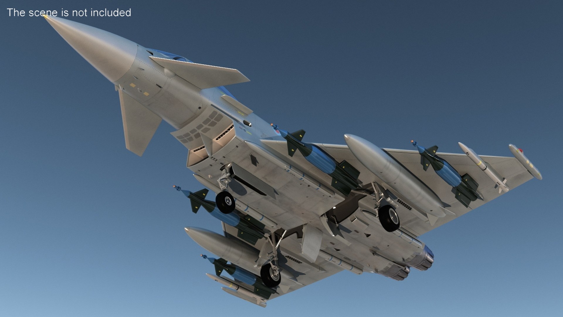 Eurofighter Typhoon Jet With Weaponry Rigged 3D Model - TurboSquid 2378244