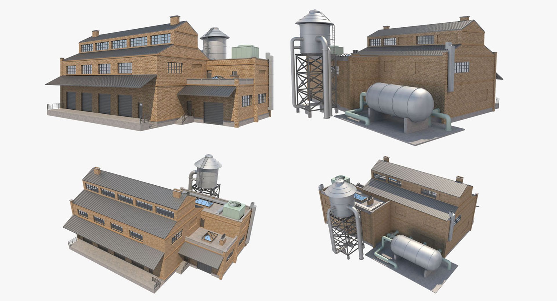 Factory Building 3D Model - TurboSquid 1254909