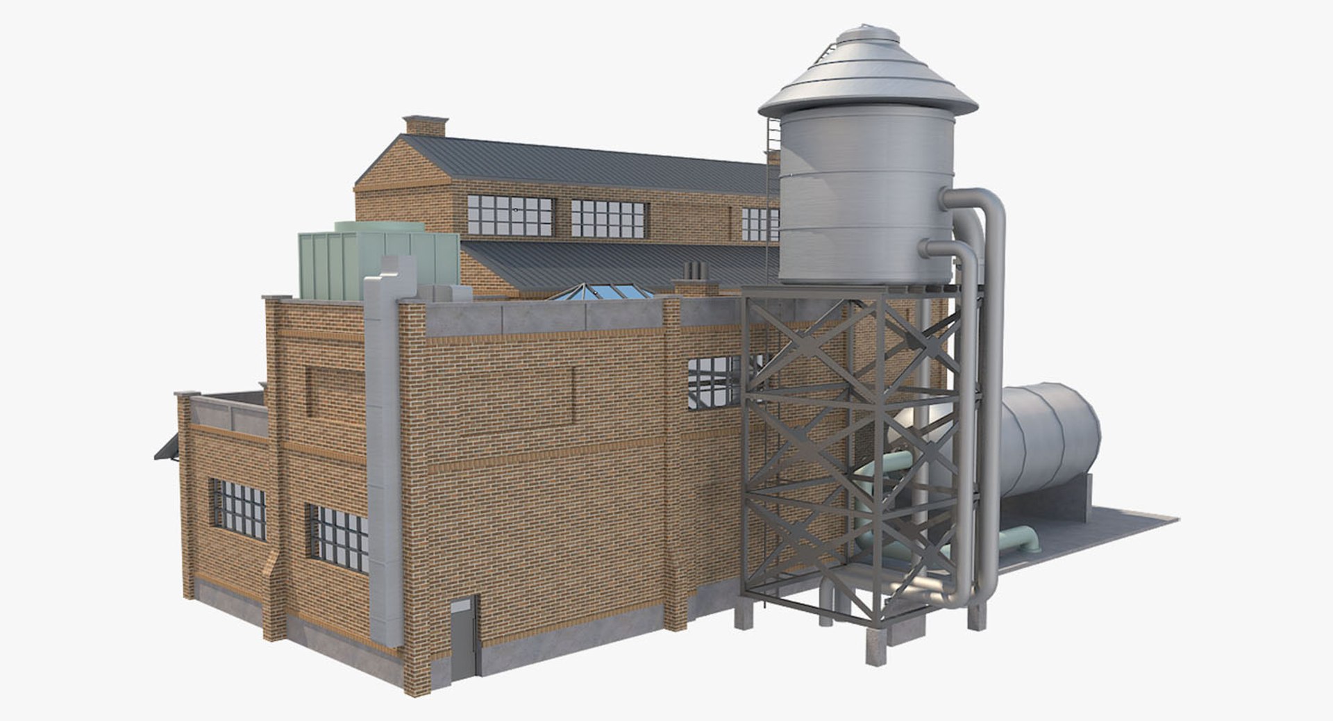 Factory Building 3D Model - TurboSquid 1254909