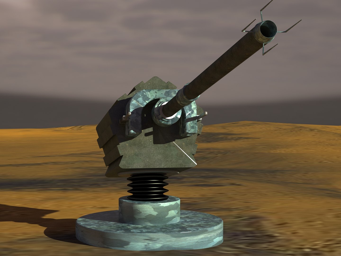 3d Model Of Artillery Cannon