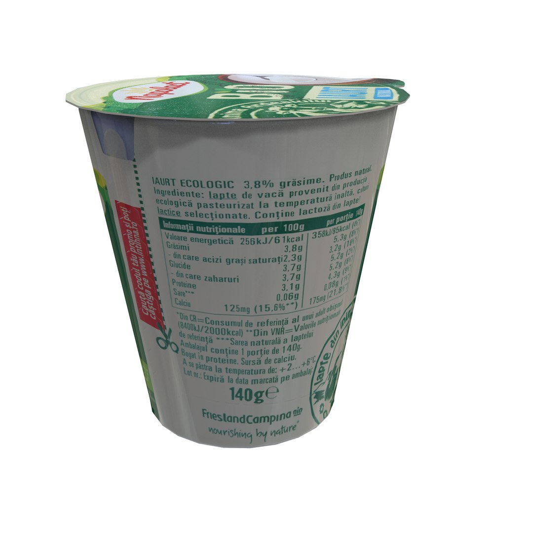 3D Model Napolact Bio Yogurt - TurboSquid 2139338