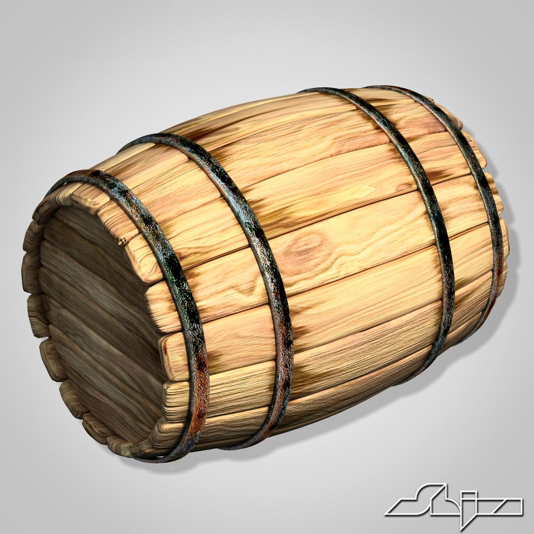 medieval barrel 3d model
