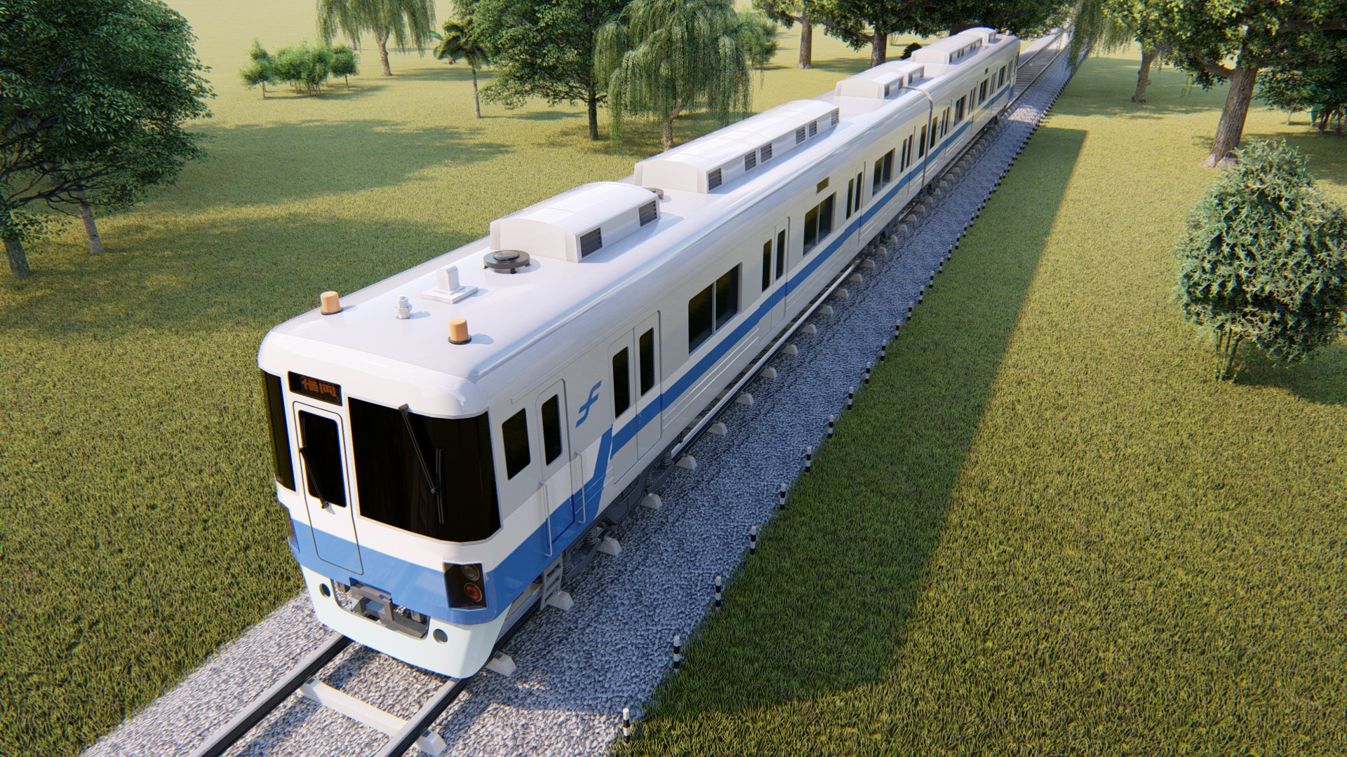 3D japan train fukuoka subway 1000 Low-poly 3D model model - TurboSquid ...