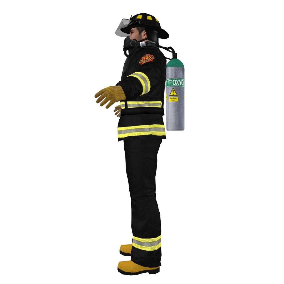 Fireman Ready 3d Max