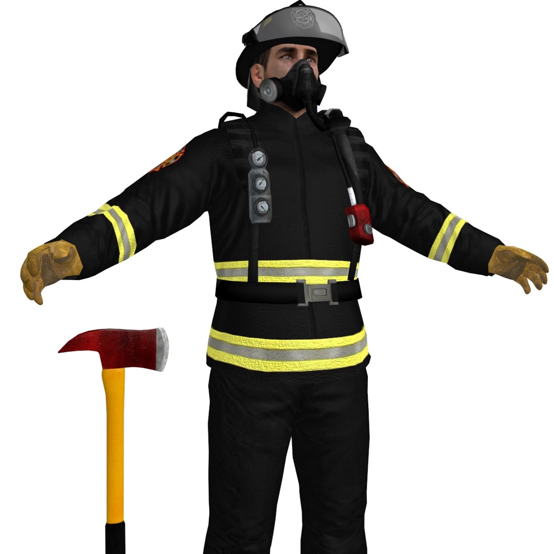 Fireman Ready 3d Max