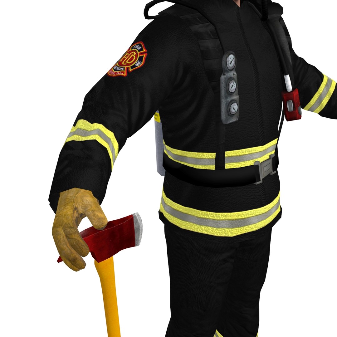 Fireman Ready 3d Max