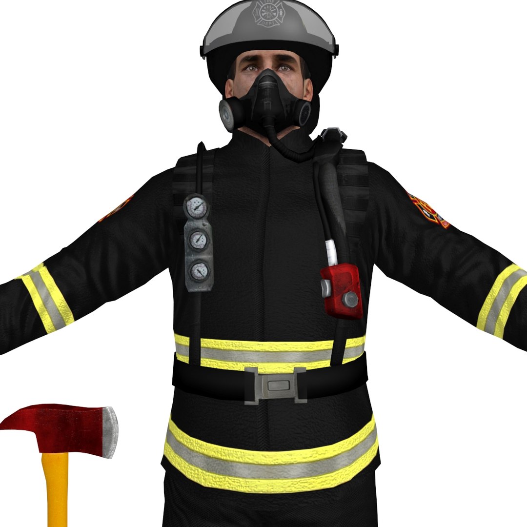 Fireman Ready 3d Max