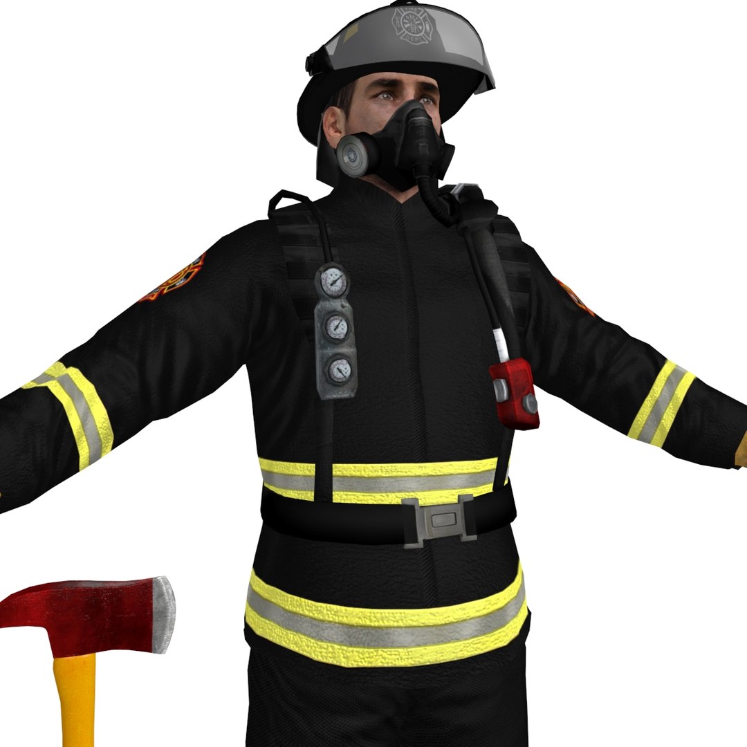Fireman Ready 3d Max