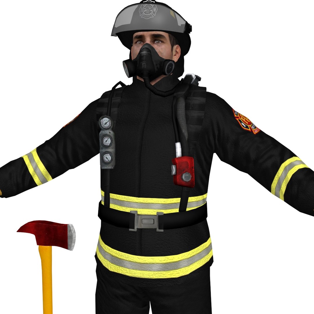 Fireman Ready 3d Max